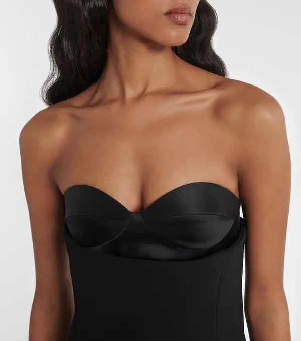 Khaite Yael Crepe Maxi Dress - Black