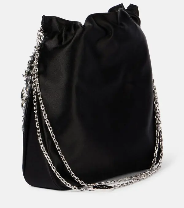 ROGER VIVIER Pilgrim Mini Embellished Bucket Bag