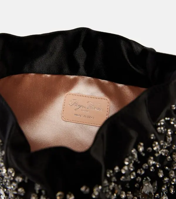 ROGER VIVIER Pilgrim Mini Embellished Bucket Bag