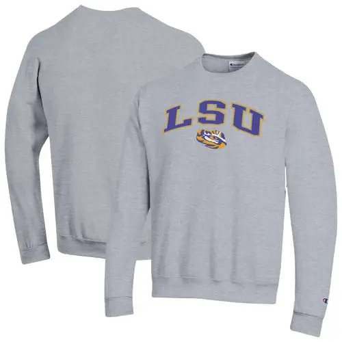 Champion Lsu Tigers Arch Over Logo Pullover Sweatshirt