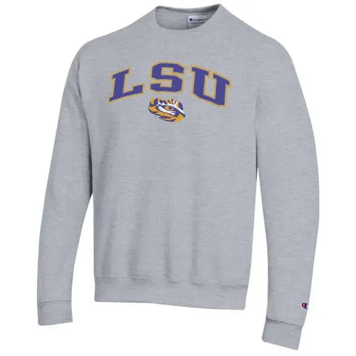 Champion Lsu Tigers Arch Over Logo Pullover Sweatshirt