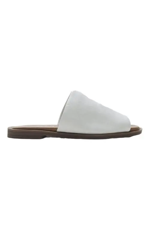 FOREVER & ALWAYS SHOES Leather Slide Sandal