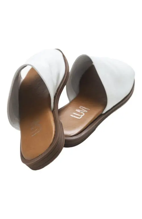 FOREVER & ALWAYS SHOES Leather Slide Sandal