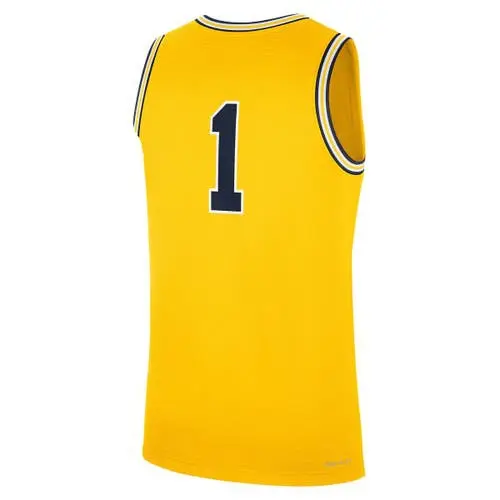 JORDAN BRAND Michigan Wolverines Alternate Replica Jersey #1