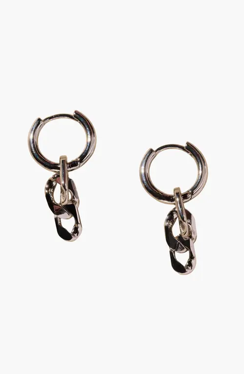NICKEL & SUEDE Zaida Huggie Earrings - Silver