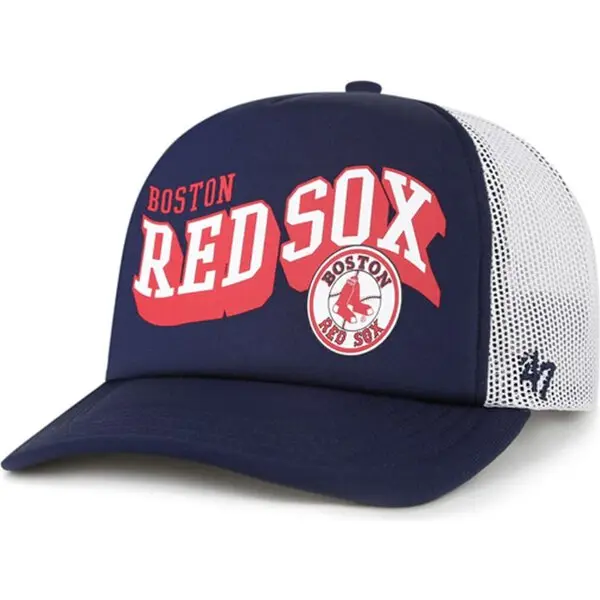 '47 Boston Red Sox Meander Foam Trucker Snapback Hat