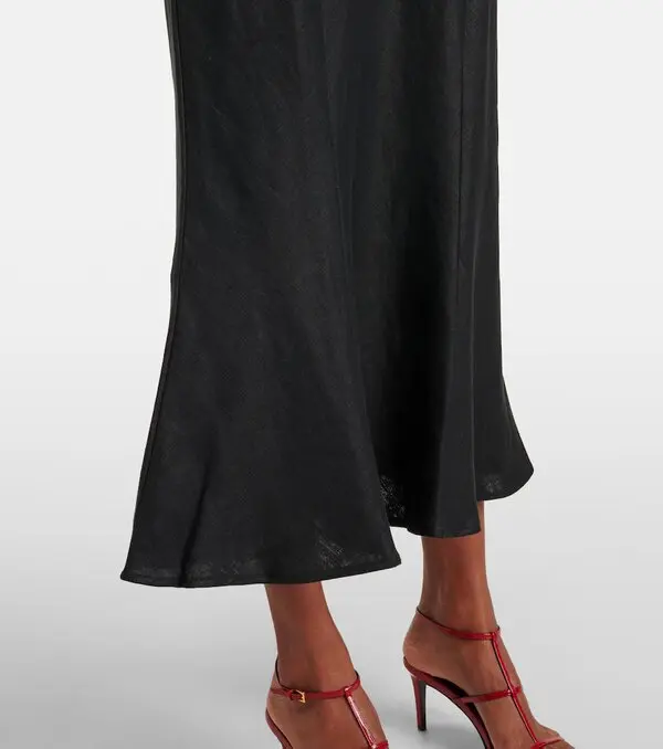 Faithfull The Brand Linen Midi Skirt
