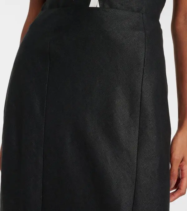 Faithfull The Brand Linen Midi Skirt
