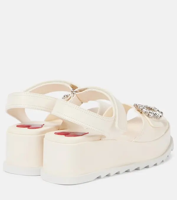 ROGER VIVIER Slidy Viv' Embellished Wedge Sandals