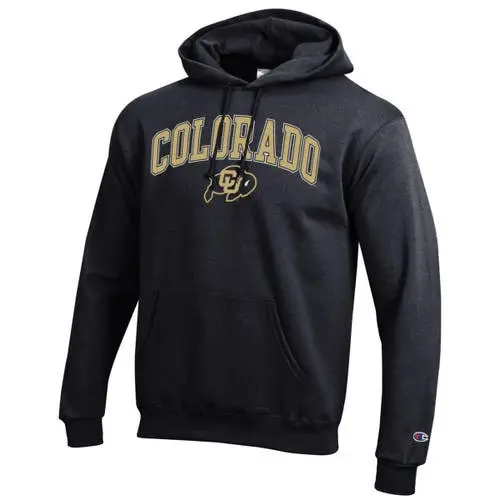 Champion Colorado Buffaloes Arched Logo Fleece Pullover Hoodie - Black