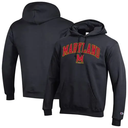 Champion Maryland Terrapins Arch Over Logo Pullover Hoodie - Black