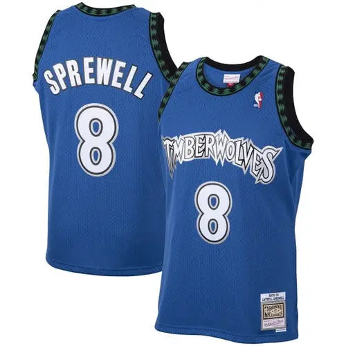 Mitchell & Ness Latrell Sprewell Minnesota Timberwolves 2001/02 Hardwood Classics Swingman Jersey - Blue