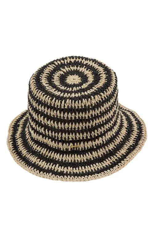 Eugenia Kim Jonah Stripe Packable Sun Hat - Natural/black