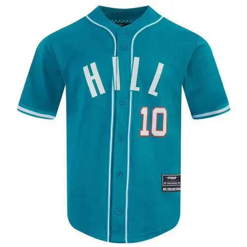 PRO STANDARD Tyreek Hill Miami Dolphins Mesh Button-up Baseball Jersey