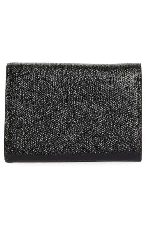 CHRISTIAN LOUBOUTIN Mooncrest Compact Leather Trifold Wallet - Black