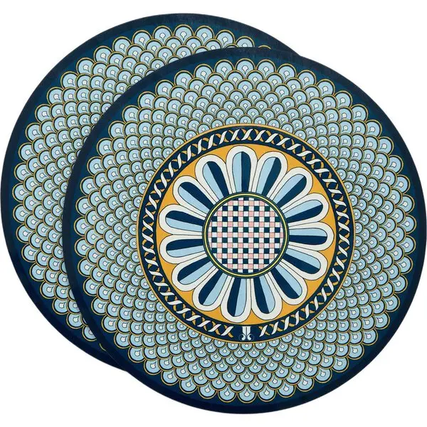 La DoubleJ Disk Placemats Set Of 2 Napoli - Napoli Midnight Blue