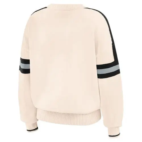 WEAR BY ERIN ANDREWS Las Vegas Raiders Stripe Pullover Sweater By