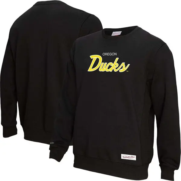 Mitchell & Ness Oregon Ducks Elite Script Pullover Sweatshirt