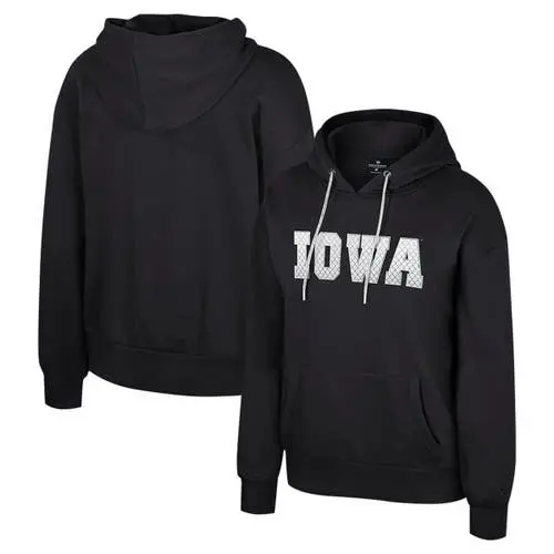 COLOSSEUM Iowa Hawkeyes Rhinestone Pullover Hoodie
