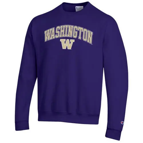 Champion Washington Huskies Arch Over Logo Pullover Sweatshirt