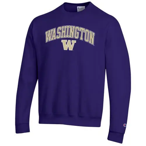 Champion Washington Huskies Arch Over Logo Pullover Sweatshirt