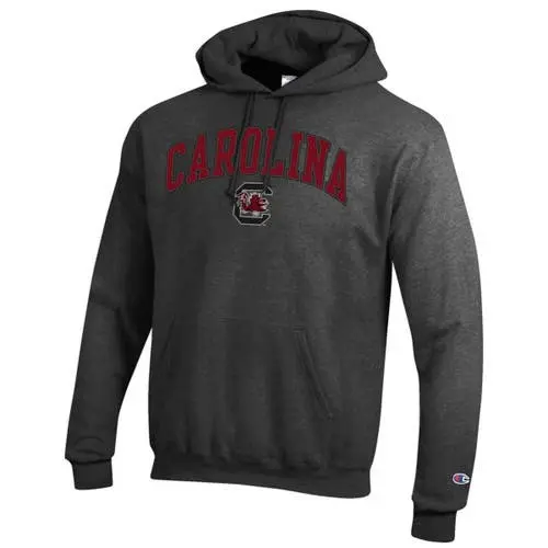 Champion South Carolina Gamecocks Arch Over Logo Pullover Hoodie - Charcoal