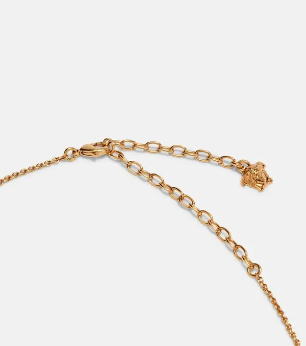 Versace Medusa Crystal-embellished Charm Necklace