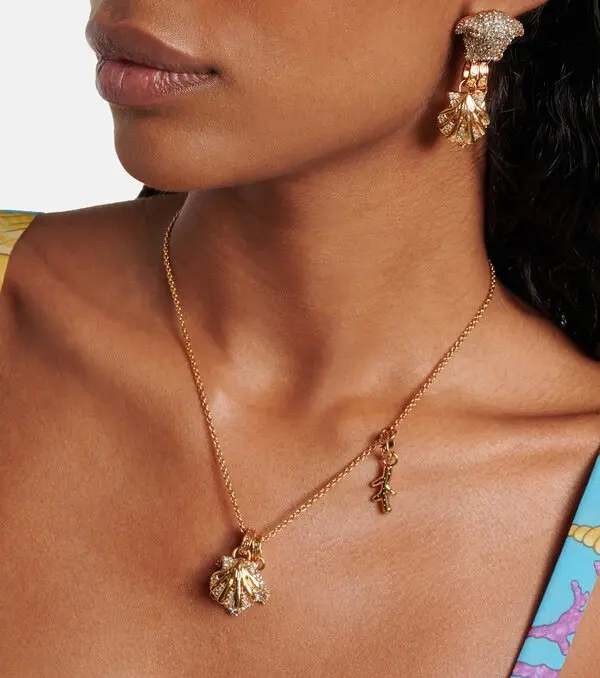 Versace Medusa Crystal-embellished Charm Necklace