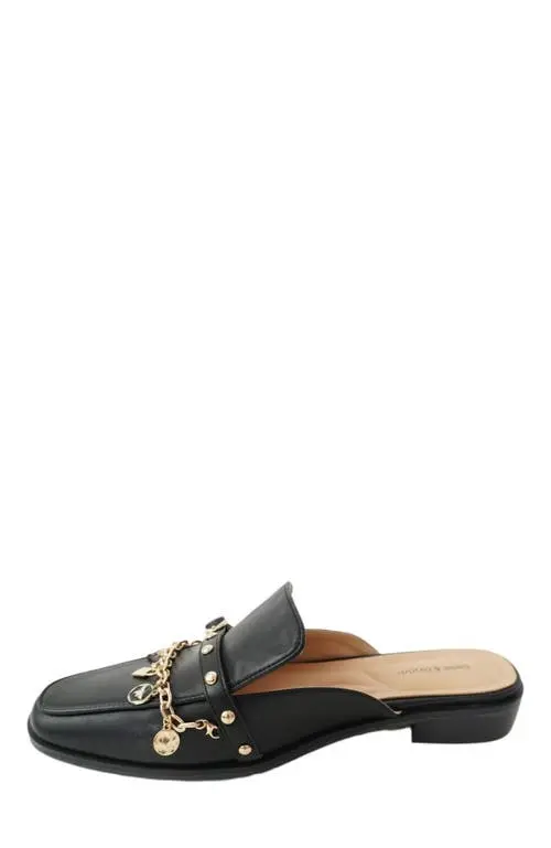 BELLE & BLOOM Charm Loafer Mule - Black