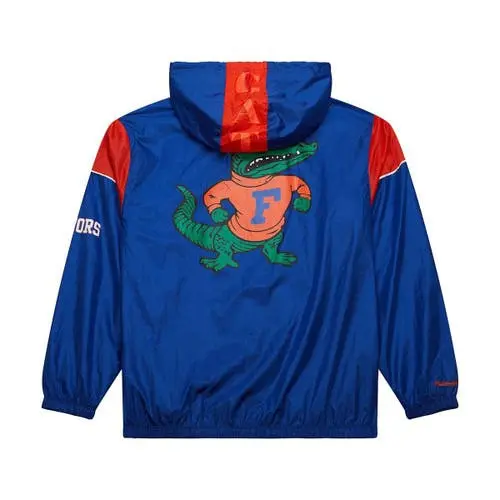 Mitchell & Ness Florida Gators Anorak Vintage Logo Half-zip Hoodie Jacket - Royal