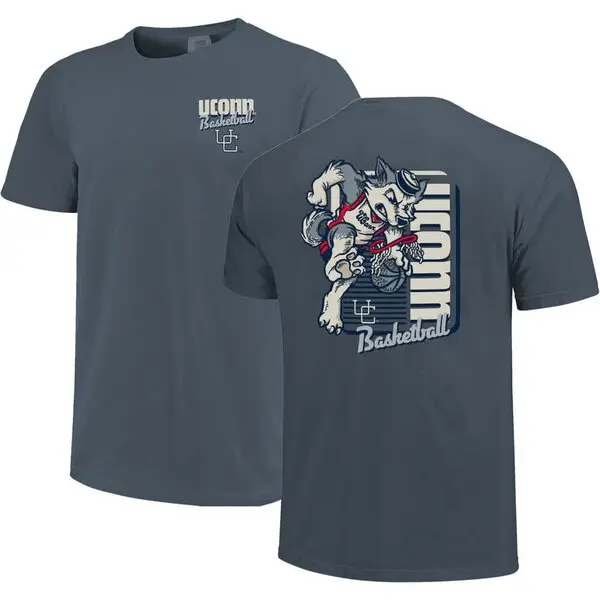 IMAGE ONE Uconn Huskies Comfort Colors Mascot Dunk T-shirt - Navy