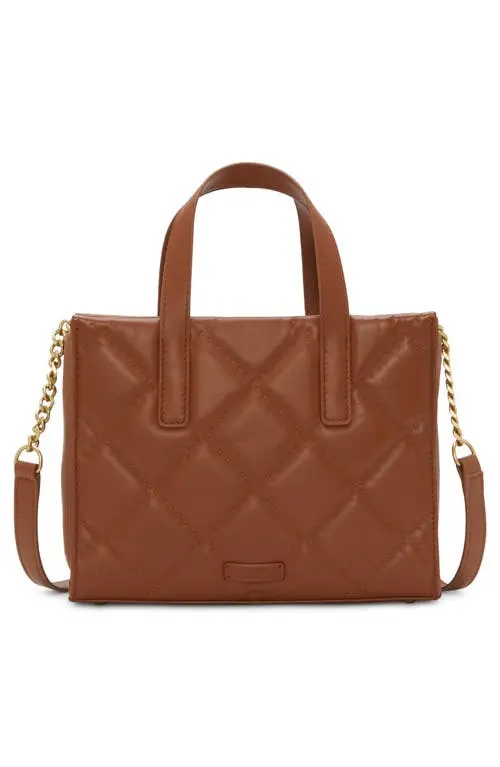 Vince Camuto Barry Quilted Leather Tote - Medium Brown
