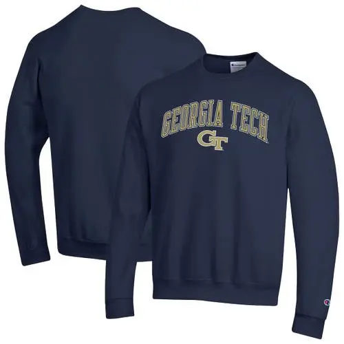 Champion Georgia Tech Yellow Jackets Arch Over Logo Pullover Sweatshirt