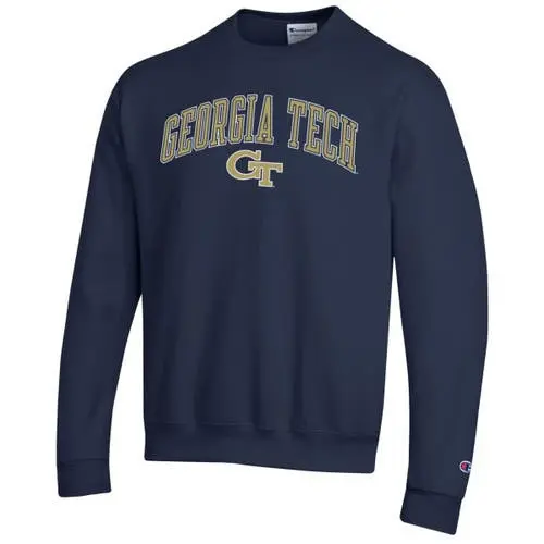 Champion Georgia Tech Yellow Jackets Arch Over Logo Pullover Sweatshirt