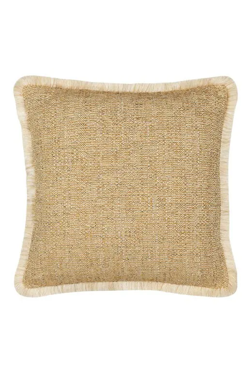 ELAINE SMITH Golden Hour Textured Indoor & Outdoor Woven Accent Pillow - Fringed