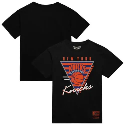 Mitchell & Ness New York Knicks Worldwide Collection Tri-logo T-shirt - Black