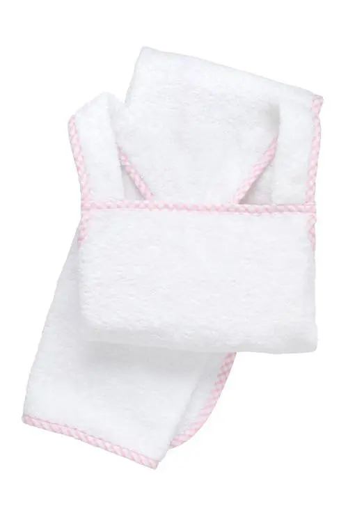 3 MARTHAS Bath Buddy Apron - Pink Big Check