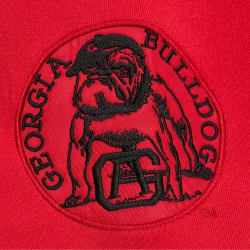 Mitchell & Ness Grey Heather Georgia Bulldogs Throwback Allover 4.0 Pullover Sweatshirt