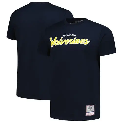 Mitchell & Ness Michigan Wolverines Elite Script T-shirt