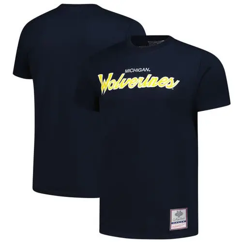 Mitchell & Ness Michigan Wolverines Elite Script T-shirt