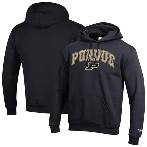 Champion Purdue Boilermakers Arched Logo Fleece Pullover Hoodie