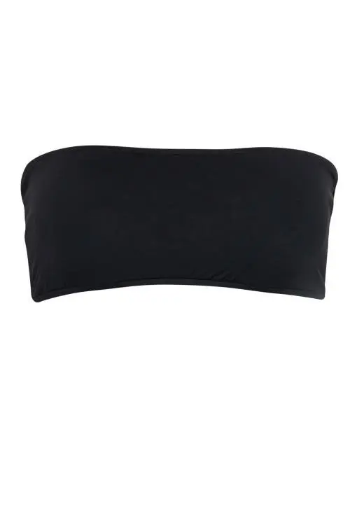 SAUIPE Giovanna Bandeau Bikini Top - Black