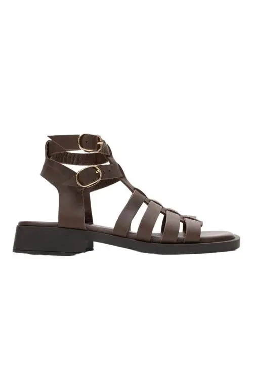 FOREVER & ALWAYS SHOES Frade Leather Sandals - Brown Leather