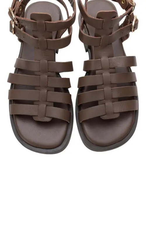 FOREVER & ALWAYS SHOES Frade Leather Sandals - Brown Leather