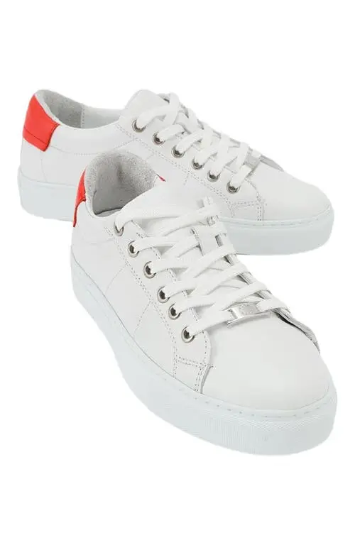 FOREVER & ALWAYS SHOES Ayverie Leather Sneaker - White Leather