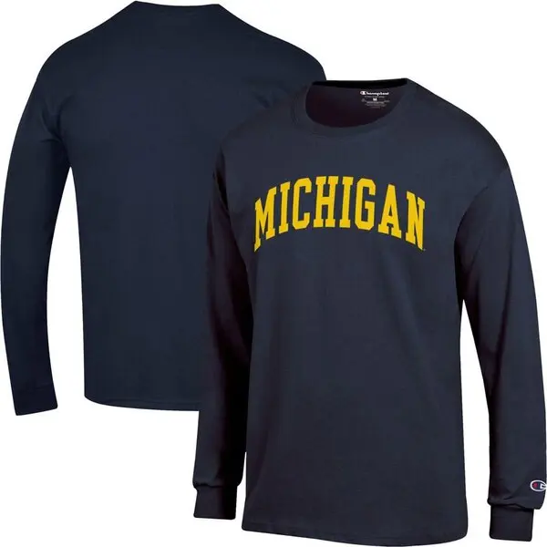 Champion Michigan Wolverines Basic Arch Long Sleeve T-shirt