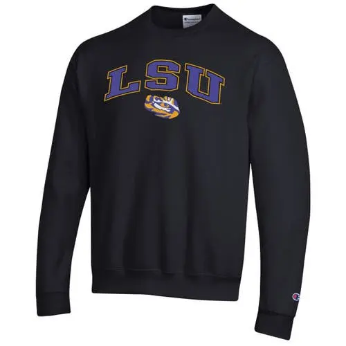 Champion Lsu Tigers Arch Over Logo Pullover Sweatshirt