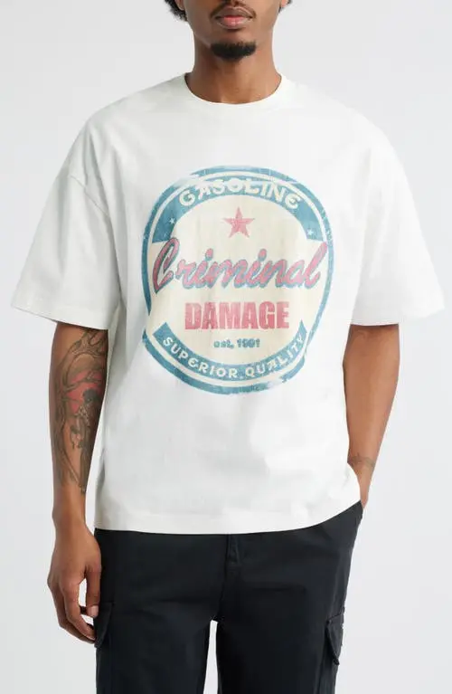 CRIMINAL DAMAGE Gasoline Graphic T-shirt