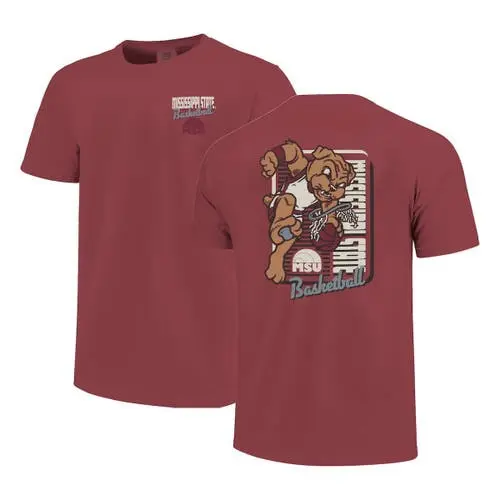 IMAGE ONE Mississippi State Bulldogs Comfort Colors Mascot Dunk T-shirt - Maroon
