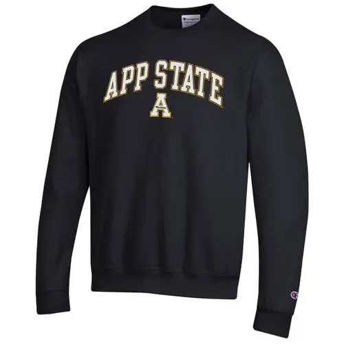 Champion Appalachian State Mountaineers Arch Logo Pullover Sweatshirt - Black